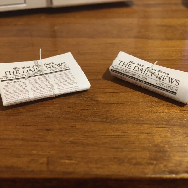 Miniature Newspaper - Etsy