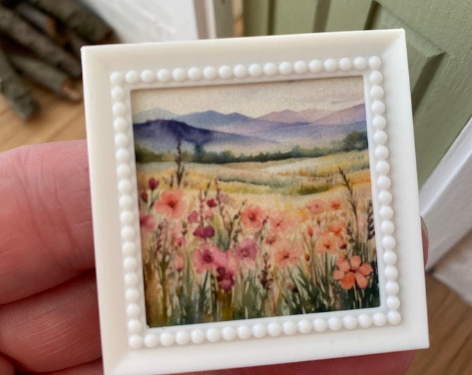 Dollhouse Miniature Spring Landscape Framed Art - Etsy