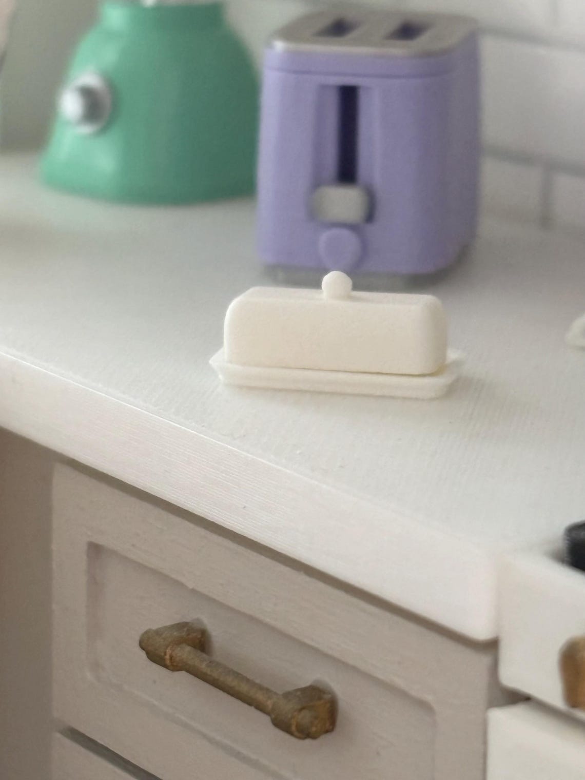 Dollhouse Miniature Butter, Butter Dish - Etsy