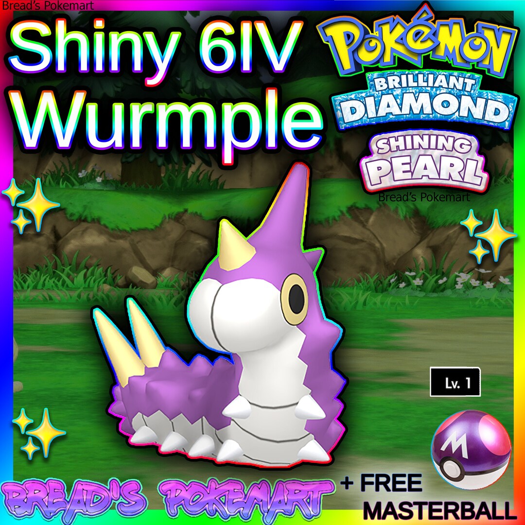 Shiny WURMPLE 6IV / Pokemon Brilliant Diamond & Shining Pearl - Etsy ...