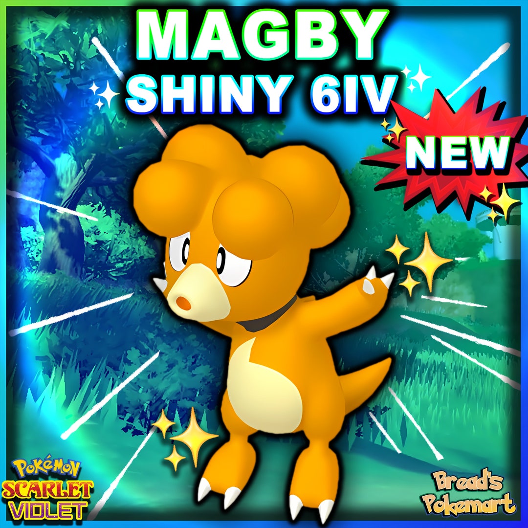 SHINY 6IV MAGBY / Pokemon Scarlet and Violet / Lv1 Ready to - Etsy