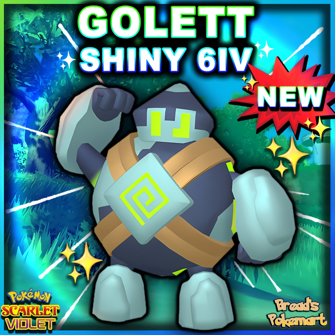 SHINY 6IV GOLETT / Pokemon Scarlet and Violet / Lv1 Ready to - Etsy