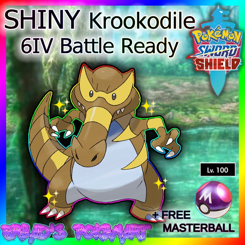 Pokemon Sword and Shield // Ultra Shiny KROOKODILE // Ready - Etsy Finland