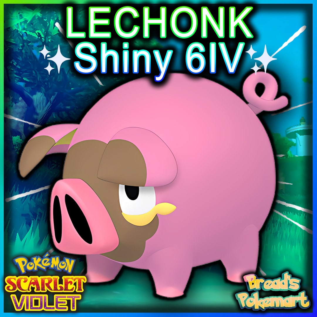 LECHONK Shiny 6IV / Pokemon Scarlet and Violet / Lv1 Ready to - Etsy