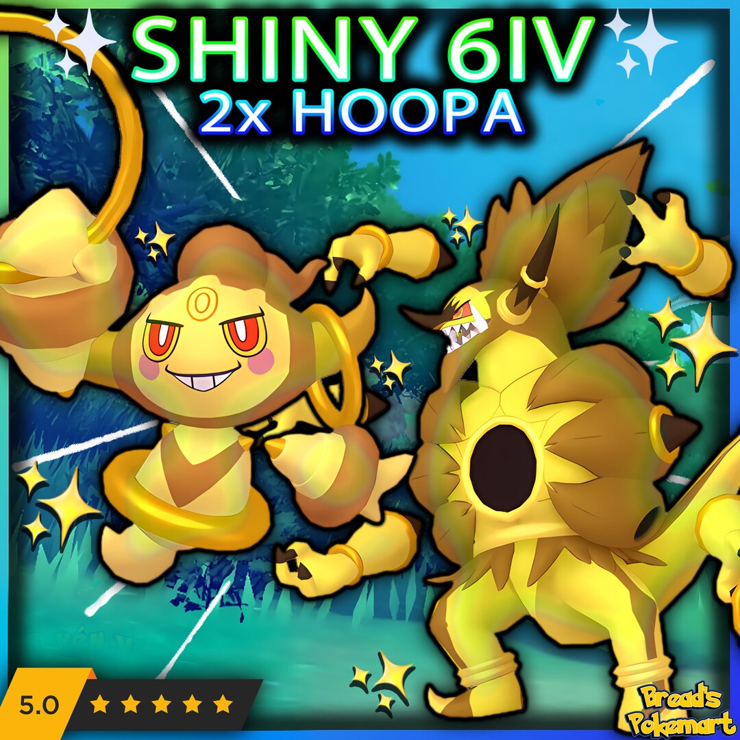 2x SHINY 6IV HOOPA Pokemon Scarlet and Violet // Includes 2 Shiny 6IV Pokemon Each Lv100 evs ...