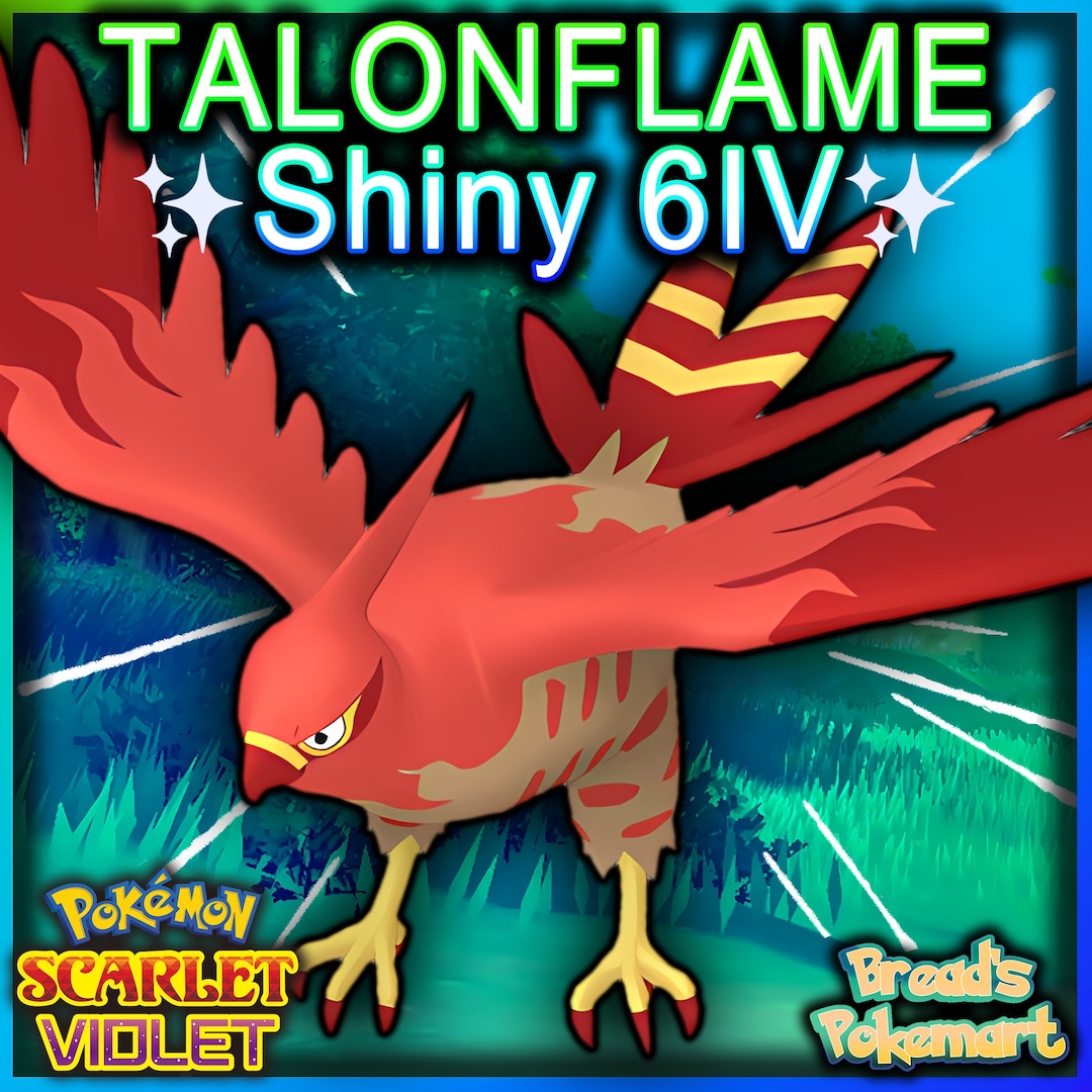 TALONFLAME Shiny 6IV / Pokemon Scarlet and Violet / - Etsy Australia