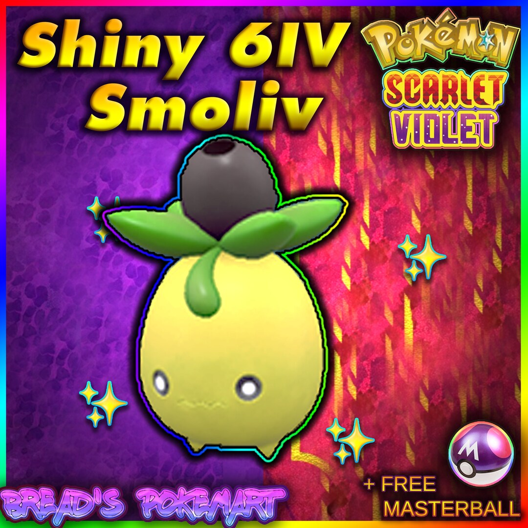 SMOLIV SHINY 6IV Pokemon // Pokemon Scarlet and Violet // - Etsy Australia