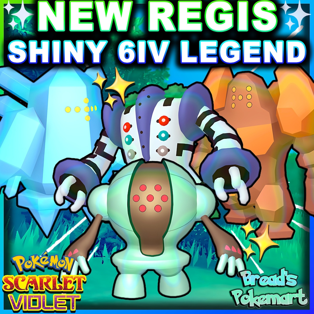 SHINY 6IV NEW REGIS // Pokemon Scarlet and Violet // Lv100 - Etsy