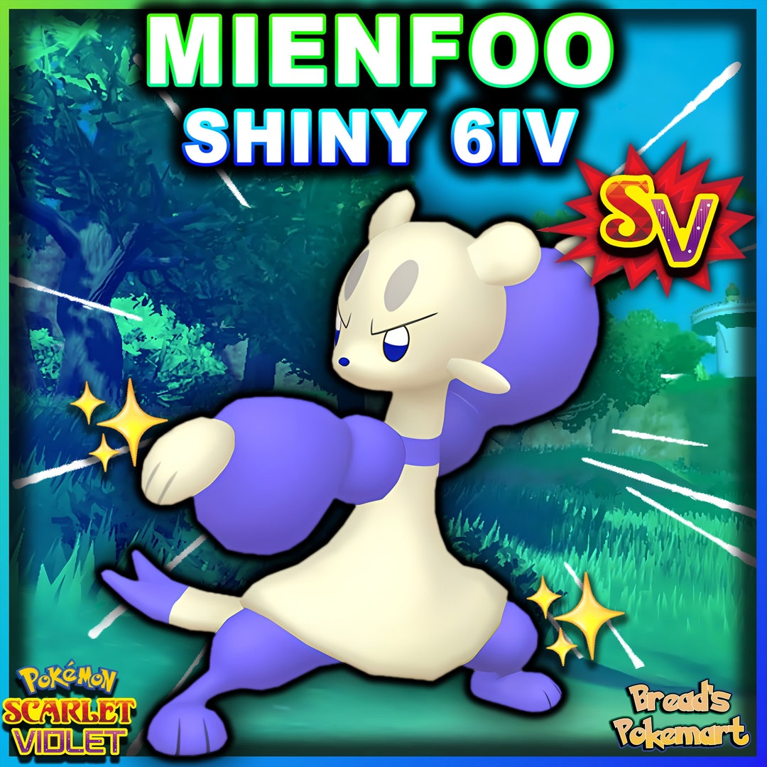 MIENFOO Shiny 6IV / Pokemon Scarlet and Violet / Lv1 Ready to - Etsy