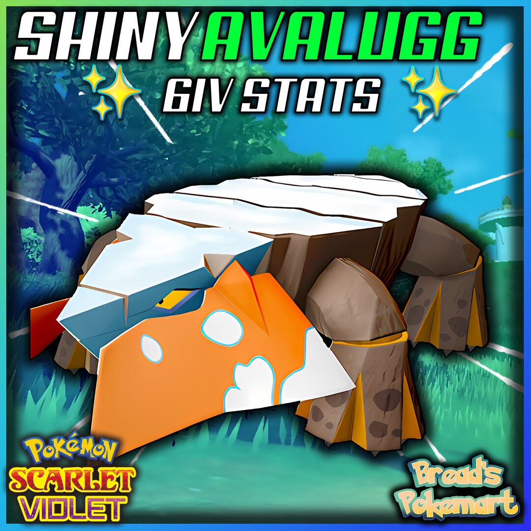 Avalugg Hisuian Shiny 6IV // Pokemon Scarlet & Violet // EV - Etsy