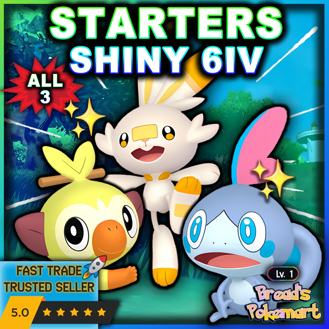 Shiny 6IV GROOKEY SOBBLE SCORBUNNY Pokemon Scarlet and Violet Pokemon ...