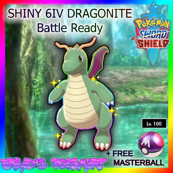 Pokemon Sword and Shield // SHINY 6IV DRAGONITE // Ready for | Etsy ...
