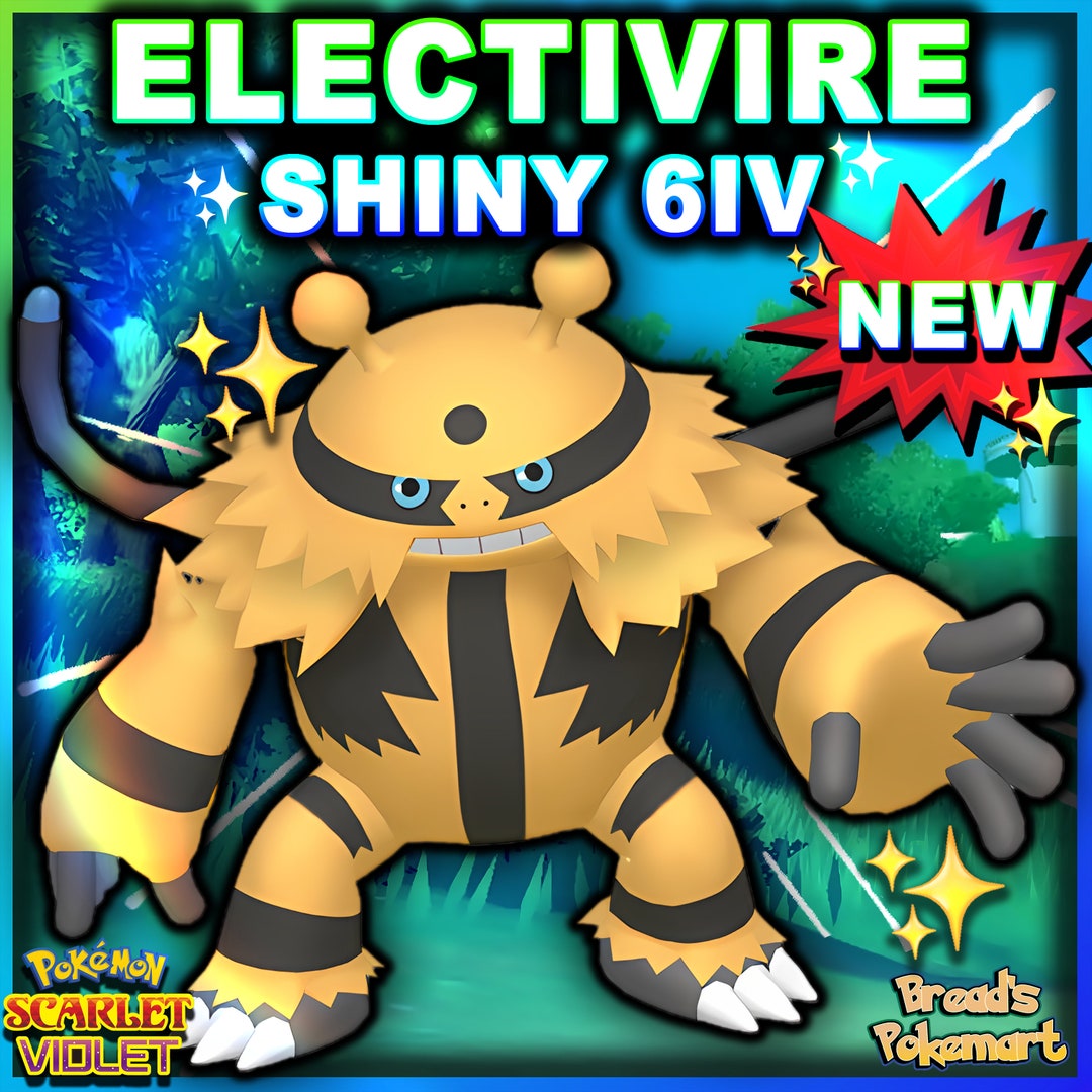 SHINY 6IV ELECTIVIRE / Pokemon Scarlet and Violet / Lv100 - Etsy