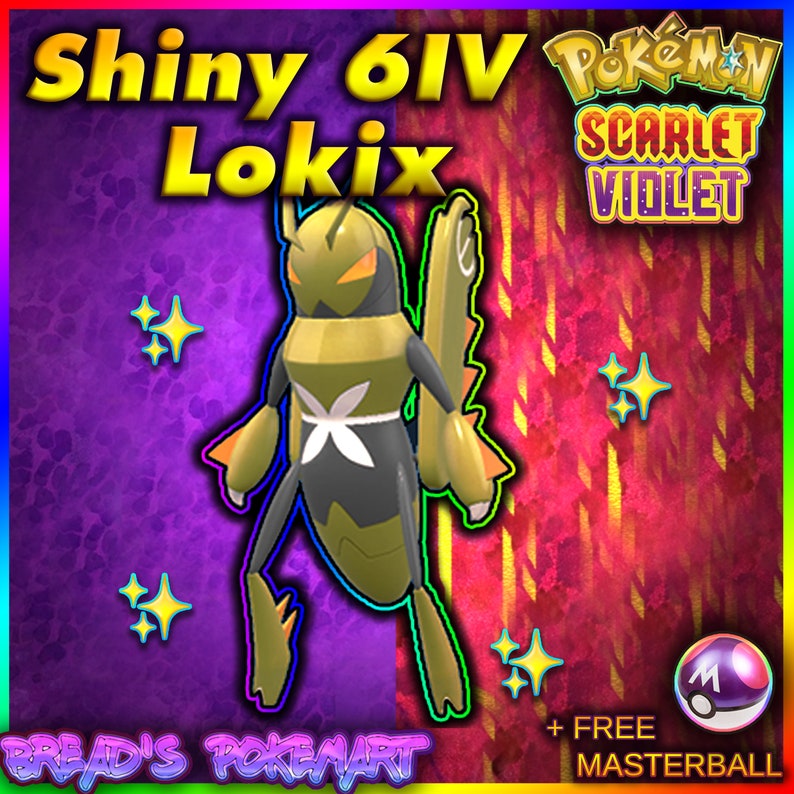Lokix Shiny 6IV // Pokemon Scarlet & Violet // EV Trained - Etsy