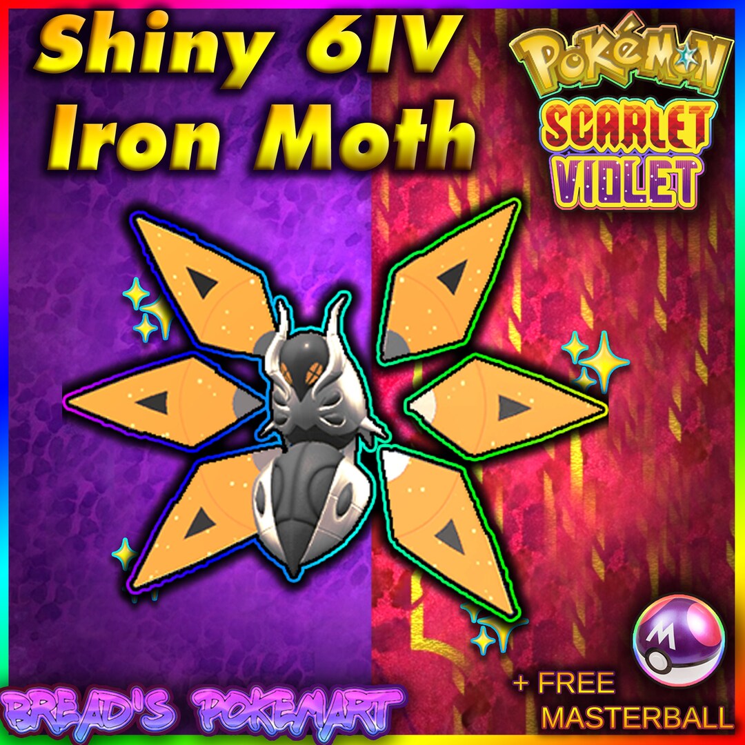 IRON MOTH SHINY 6IV Paradox Form // Pokemon Scarlet and Violet - Etsy