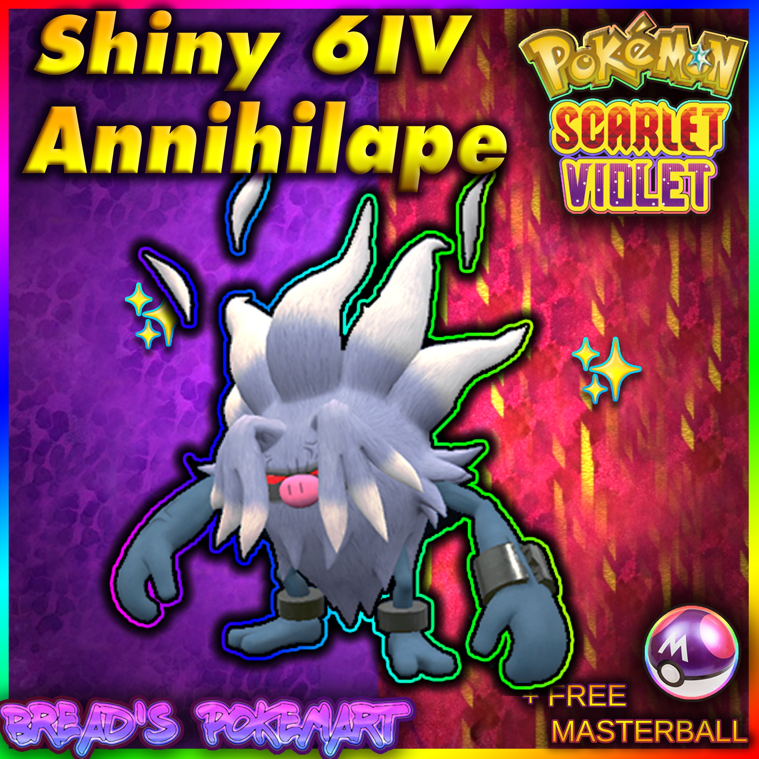 ANNIHILAPE SHINY 6IV Pokemon // Pokemon Scarlet and Violet // - Etsy