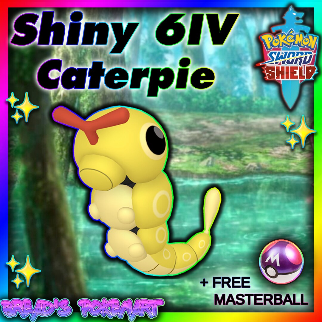 Pokemon Sword and Shield // CATERPIE Ultra SHINY 6IV Pokemon - Etsy