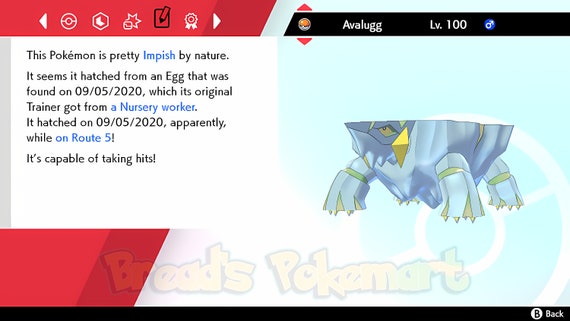 Avalugg Pokemon Card