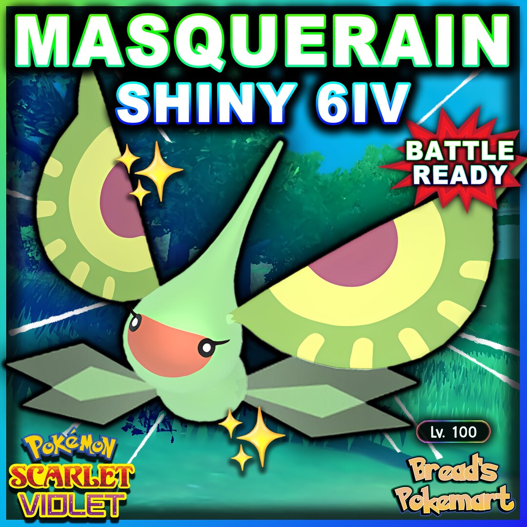 MASQUERAIN Shiny 6IV / Pokemon Scarlet and Violet / - Etsy