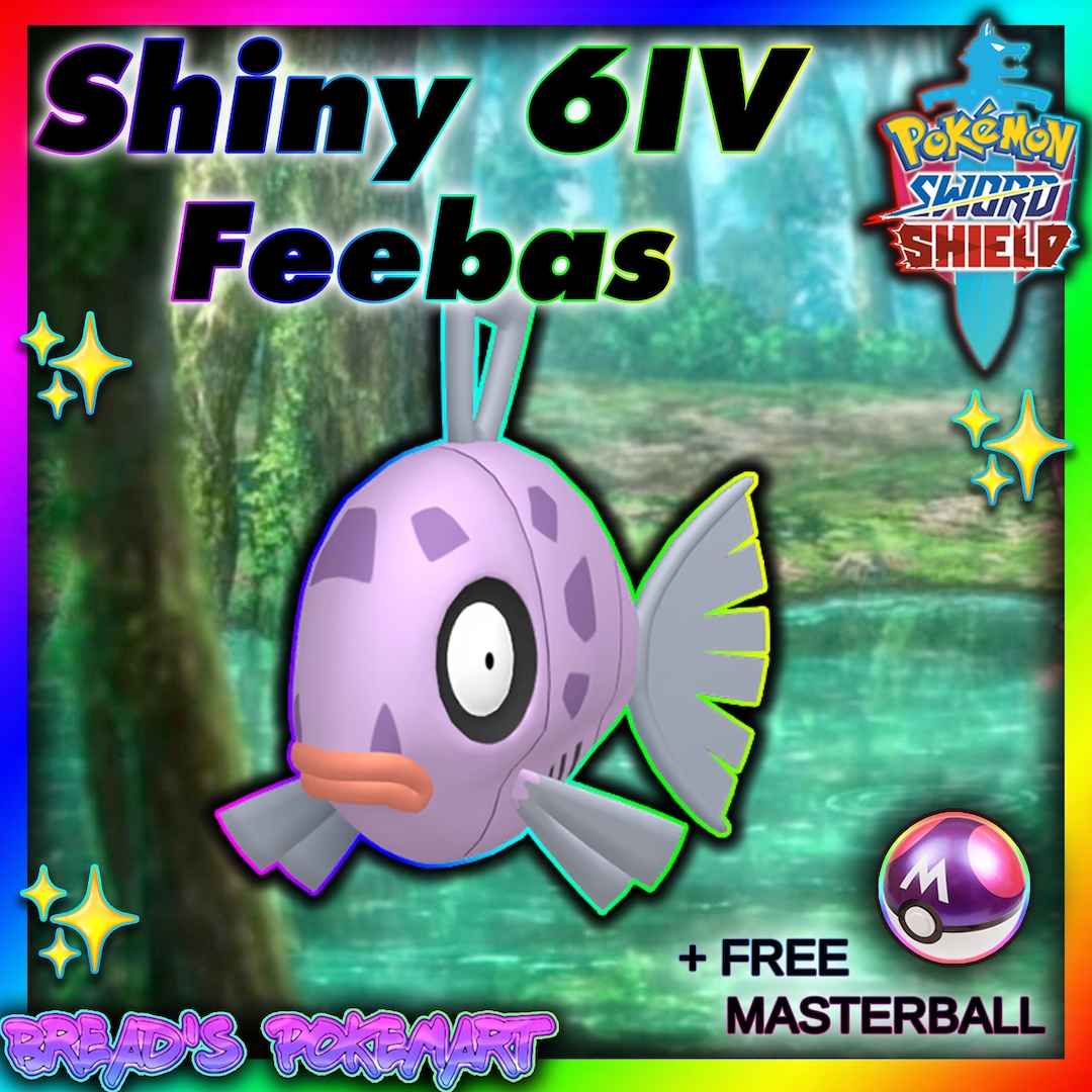Pokemon Sword and Shield // FEEBAS Ultra SHINY 6IV Pokemon // - Etsy ...