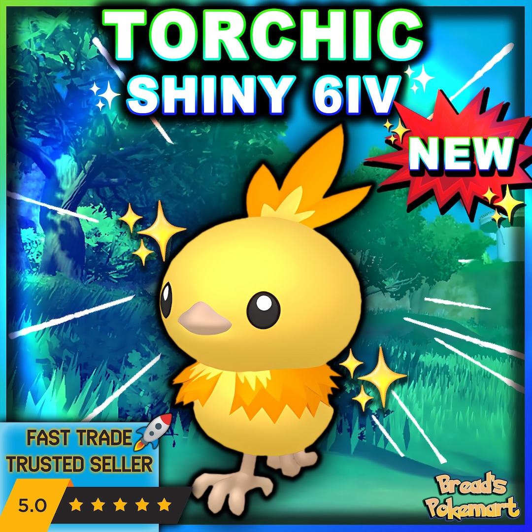 Shiny 6IV TORCHIC // Pokemon Scarlet and Violet // Sword & Shield // Brilliant Diamond Shining ...