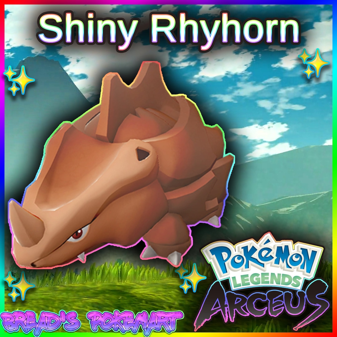 Shiny Rhyhorn alpha best Stats // Pokemon Legends: Arceus // Fast Trade ...