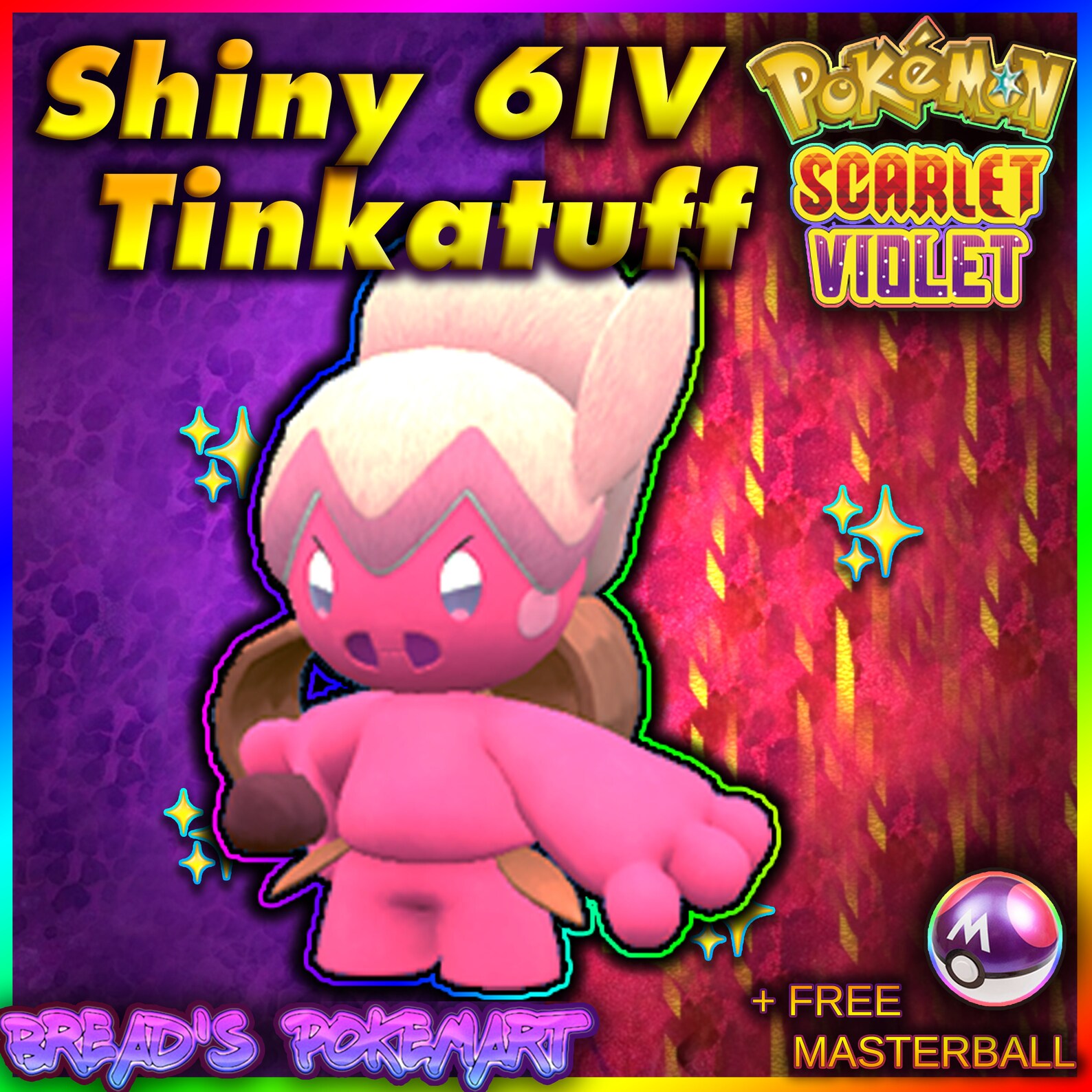 TINKATUFF SHINY 6IV Pokemon // Pokemon Scarlet and Violet // - Etsy