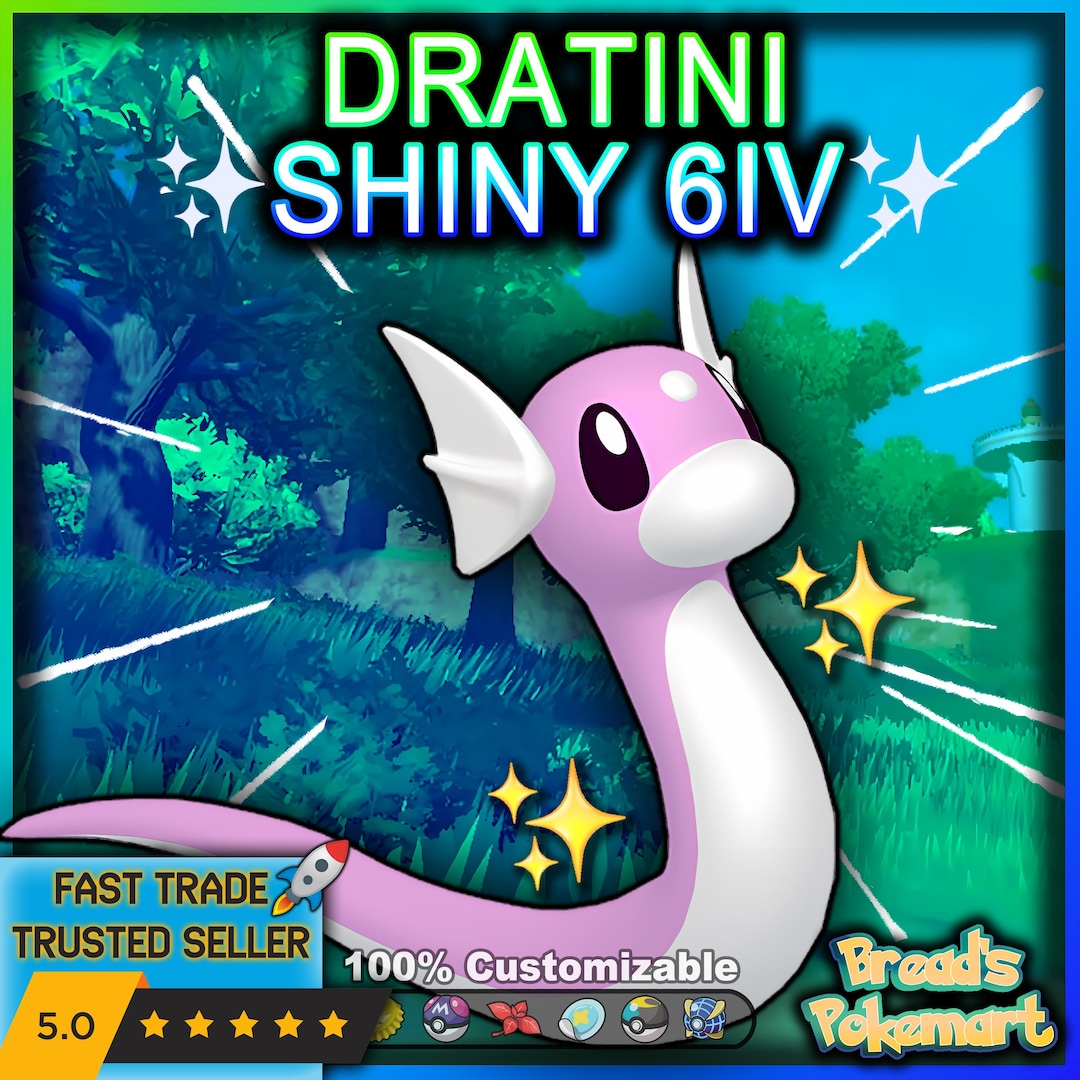 Shiny 6IV DRATINI // Pokemon Scarlet and Violet or Pokemon Sword ...