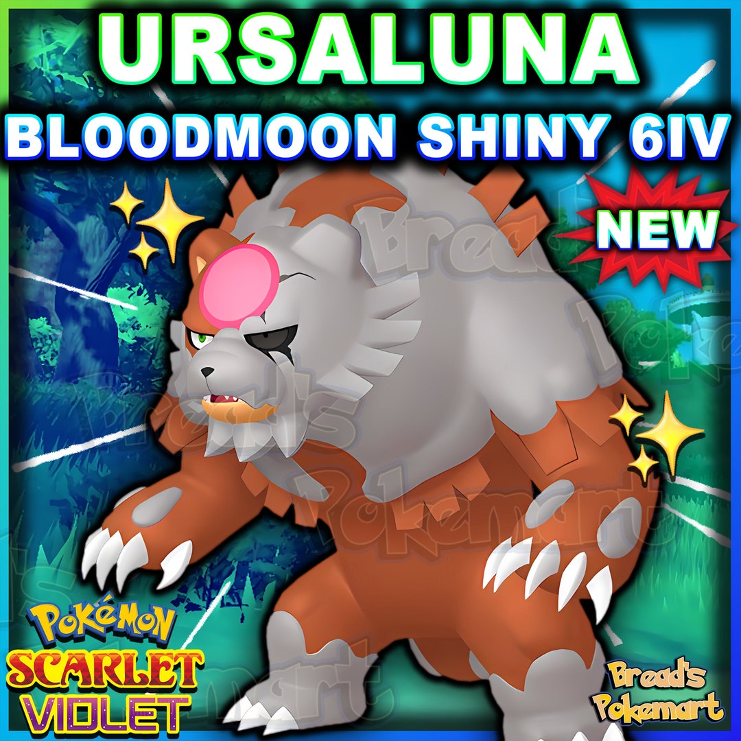 BLOODMOON URSALUNA Shiny 6IV / Pokemon Scarlet and Violet / - Etsy