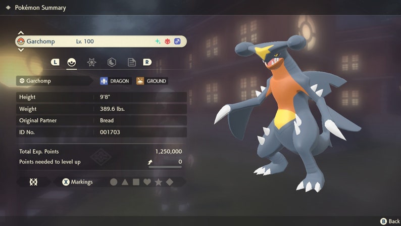 Shiny Garchomp alpha best Stats // Pokemon Legends: Arceus - Etsy