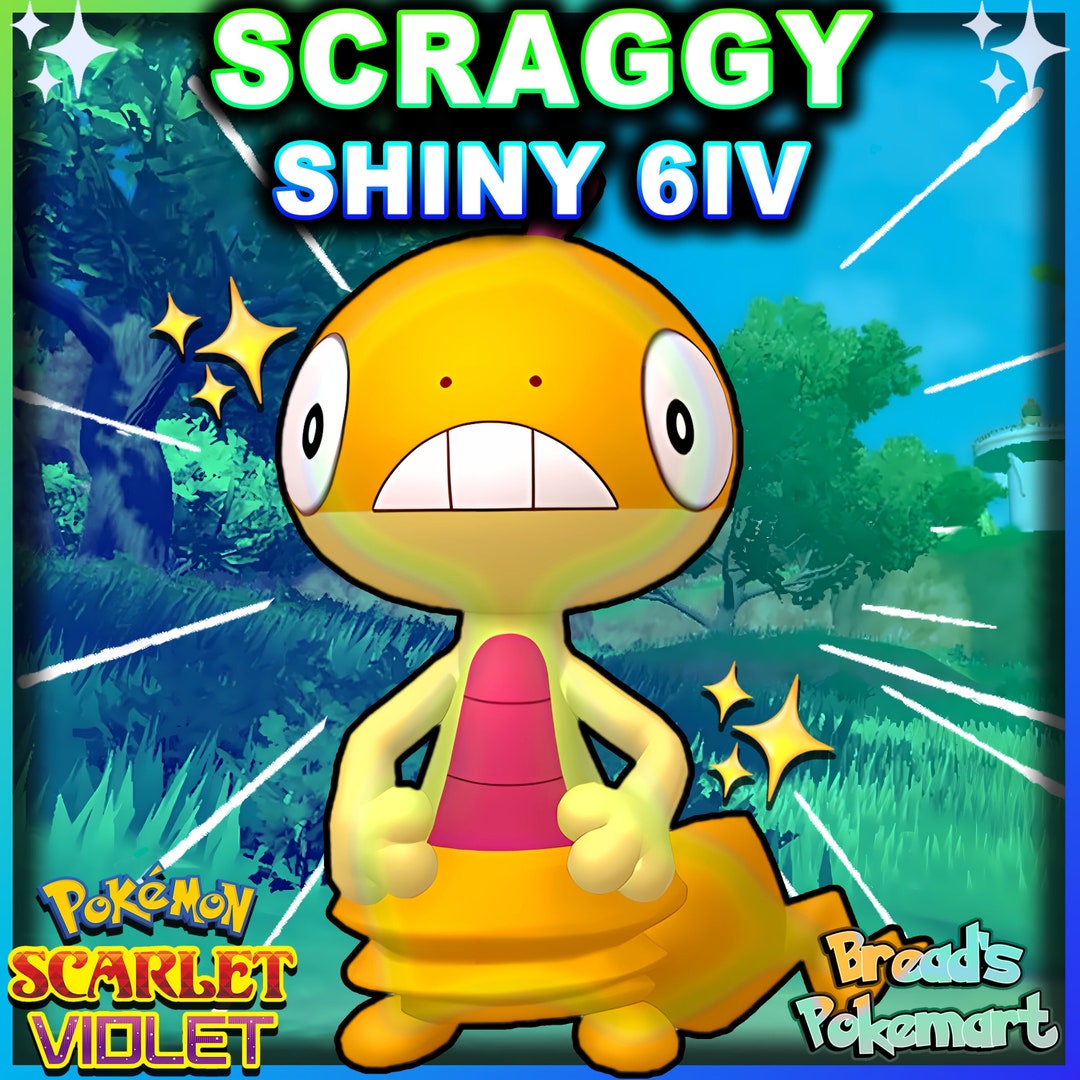 SHINY 6IV SCRAGGY / Pokemon Scarlet and Violet / Lv1 Ready to - Etsy