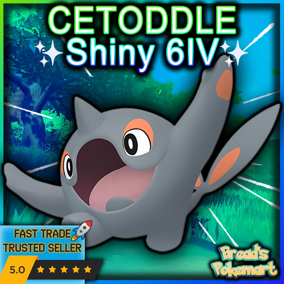 Shiny 6IV CETODDLE Pokemon Scarlet and Violet // Lv1 Max Stats Ready to ...