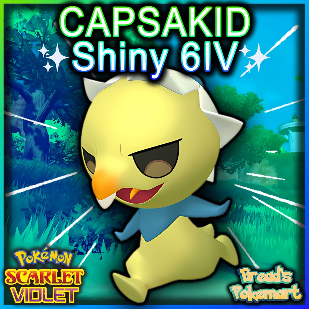 CAPSAKID Shiny 6IV / Pokemon Scarlet and Violet / Lv1 Ready to - Etsy