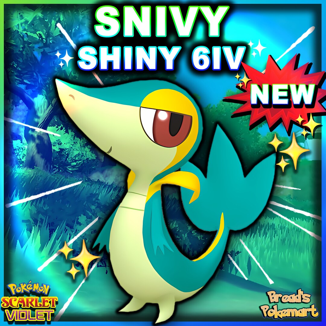 SHINY 6IV SNIVY / Pokemon Scarlet and Violet / Lv1 Unova Starter Ready ...
