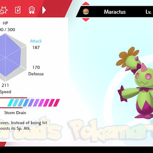 Ultra Shiny 6IV MARACTUS // Pokemon Sword and Shield // Lv100 ...