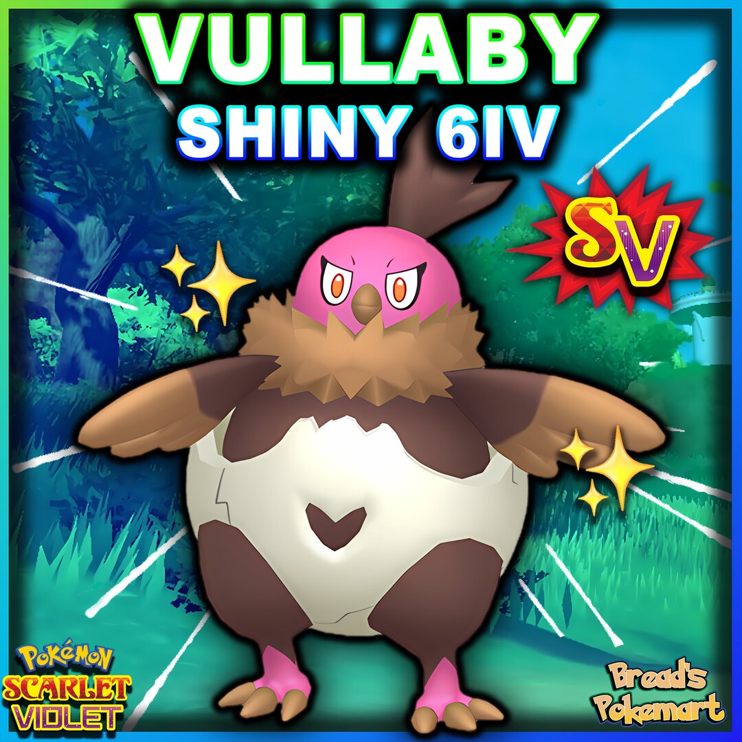 VULLABY Shiny 6IV / Pokemon Scarlet and Violet / Lv1 Ready to - Etsy