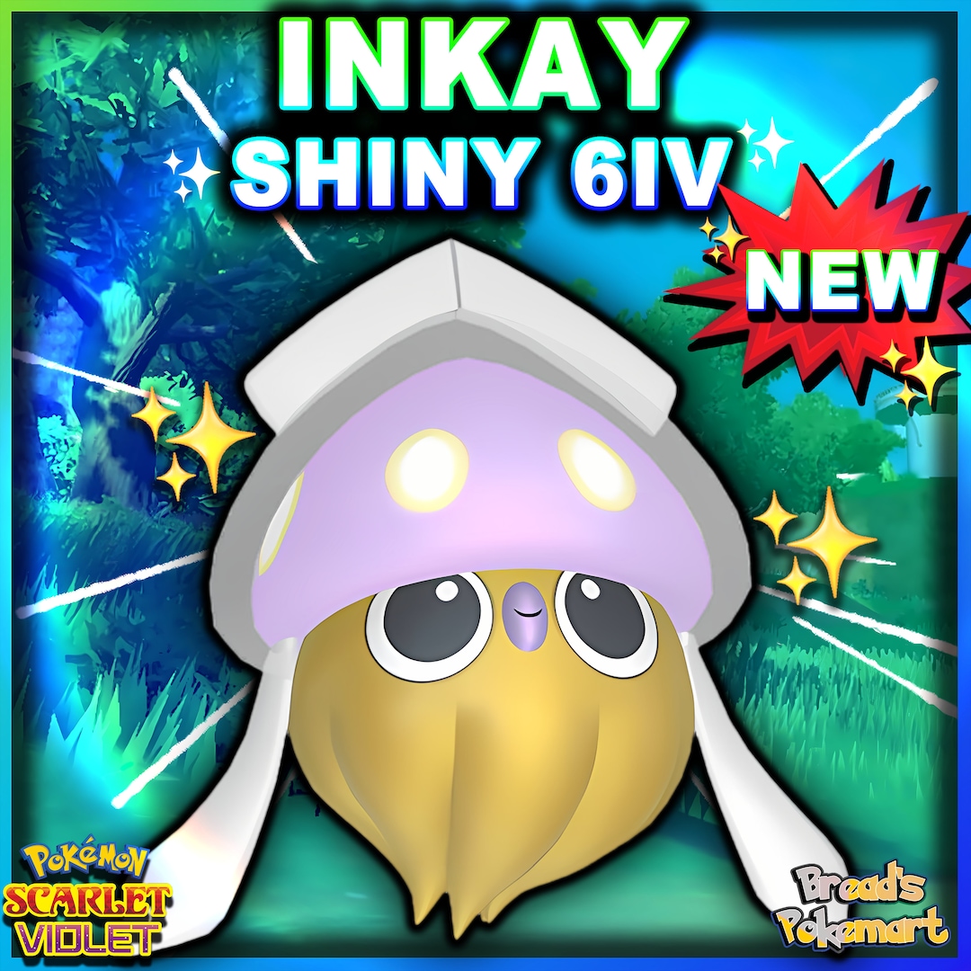 SHINY 6IV INKAY / Pokemon Scarlet and Violet / Lv1 Ready to - Etsy