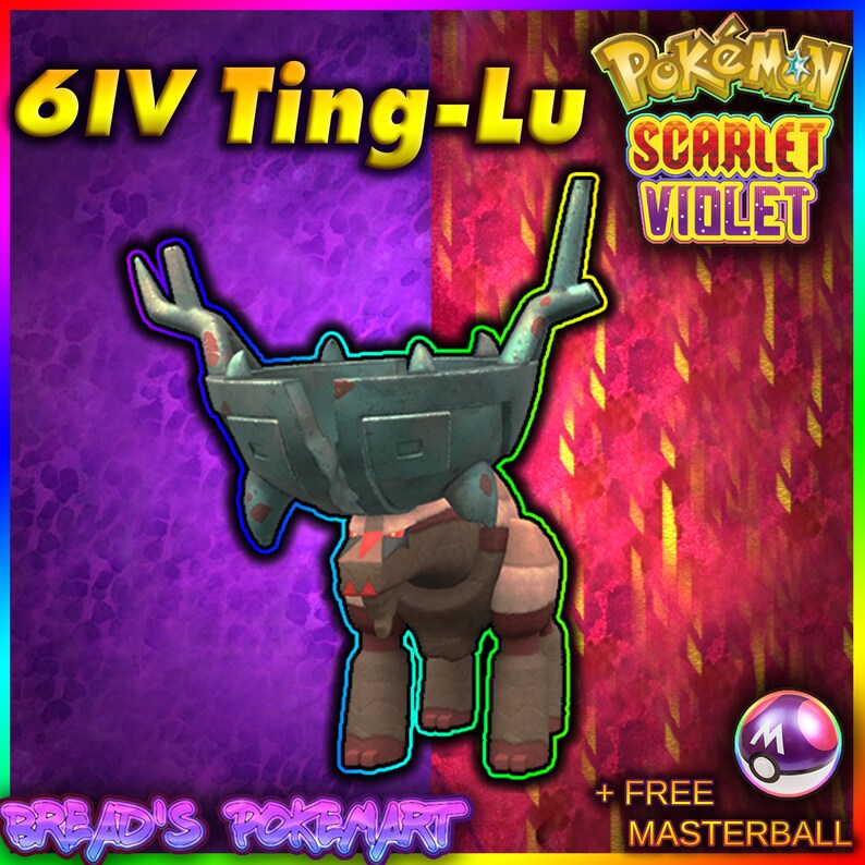 TING-LU 6IV Pokemon Non-shiny // Pokemon Scarlet and Violet // - Etsy