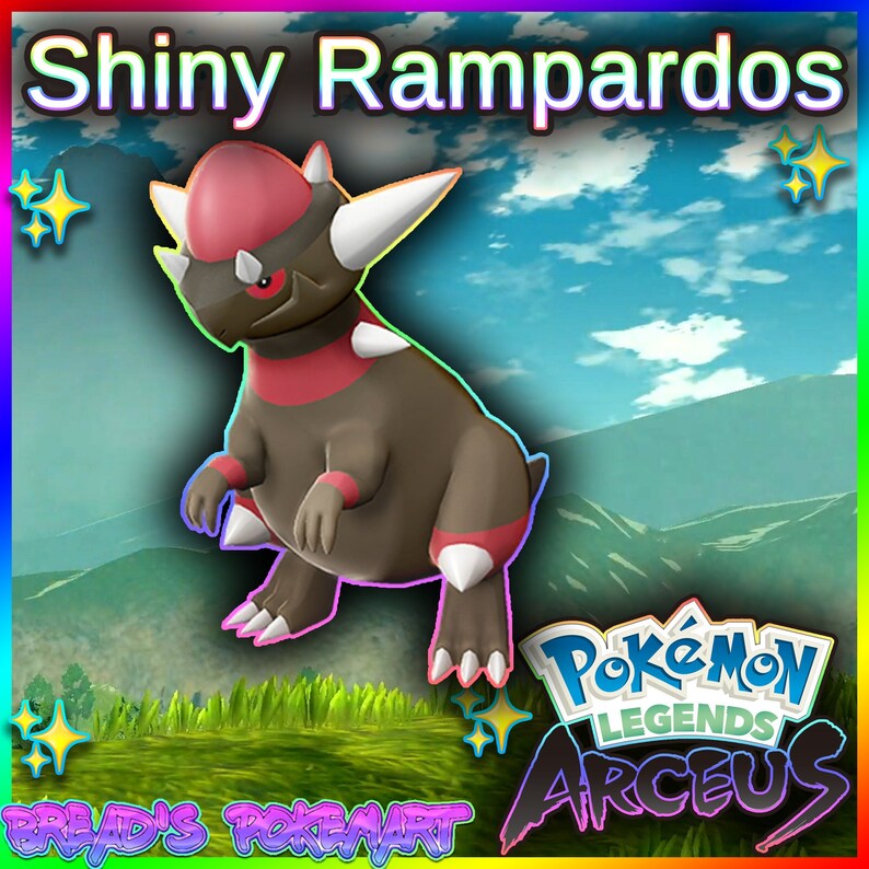 Shiny Rampardos alpha best Stats // Pokemon Legends: - Etsy