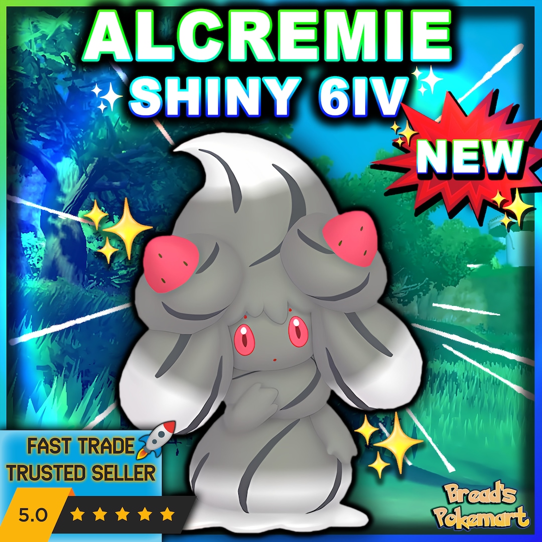 SHINY 6IV ALCREMIE Pokemon Scarlet and Violet Sword and Shield gmax ...
