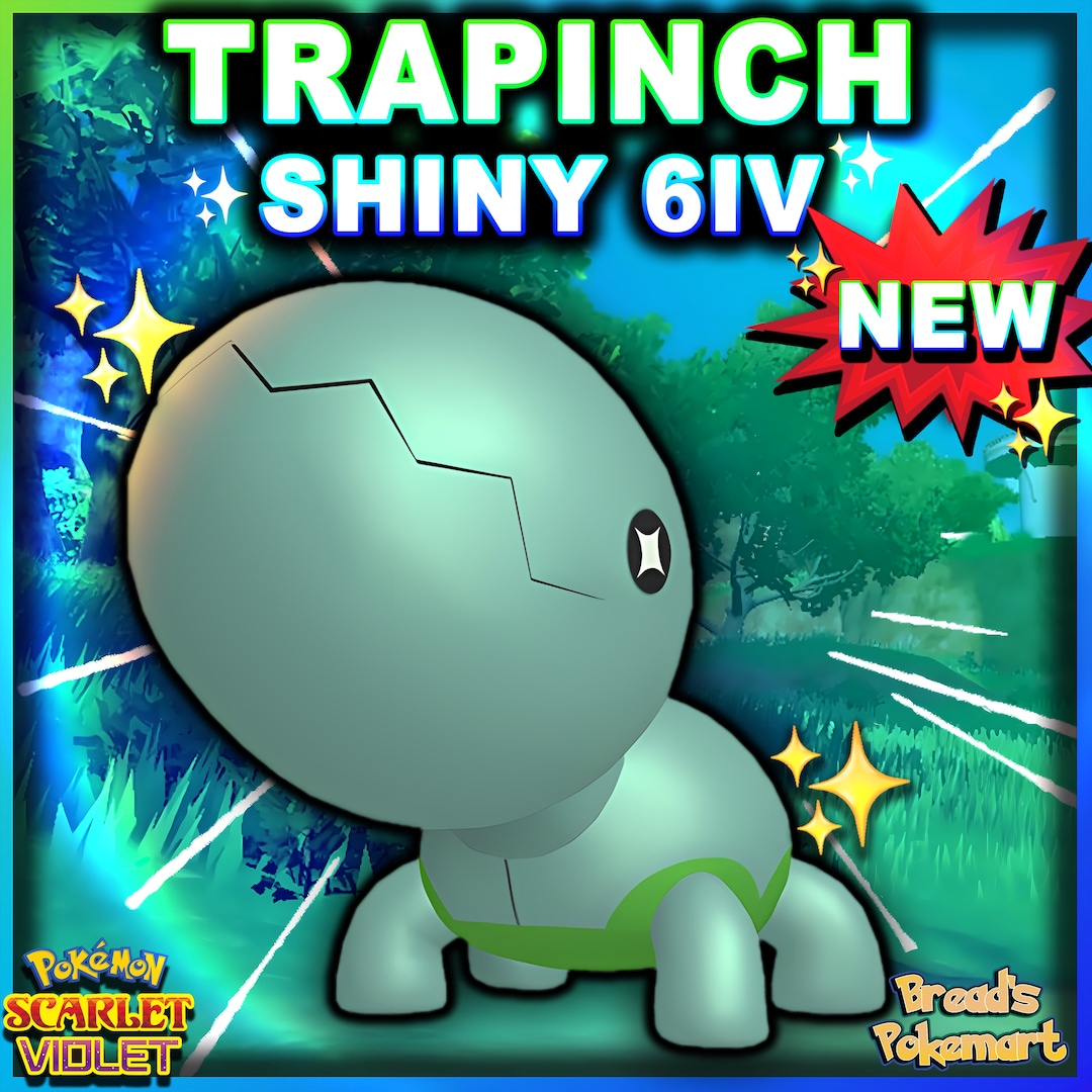 SHINY 6IV TRAPINCH / Pokemon Scarlet and Violet / Lv1 Ready to - Etsy