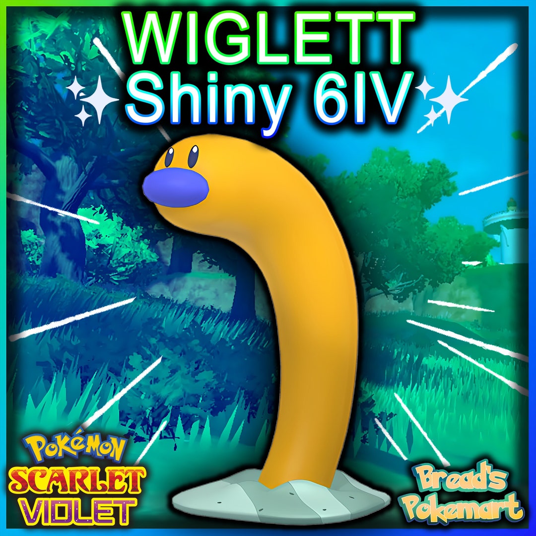 WIGLETT Shiny 6IV / Pokemon Scarlet and Violet / Lv1 Ready to - Etsy