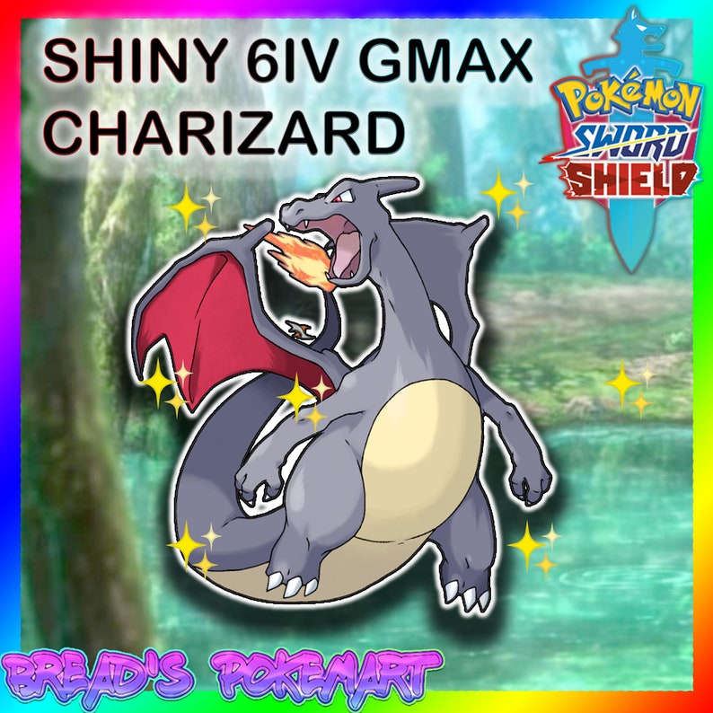 Pokemon Sword And Shield Shiny Gmax 6iv Charizard Ready Etsy