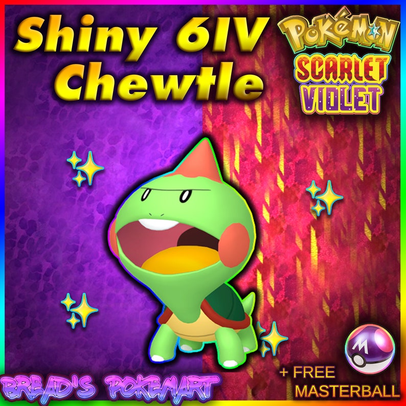 Chewtle Shiny 6iv Pokemon Scarlet And Violet Ready To Etsy Australia