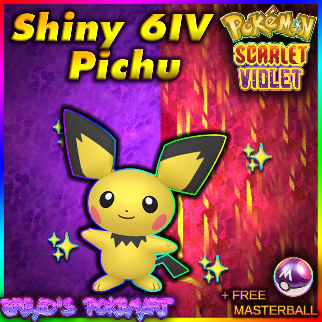 Pichu Shiny 6IV // Pokemon Scarlet & Violet // Ready to Raise - Etsy