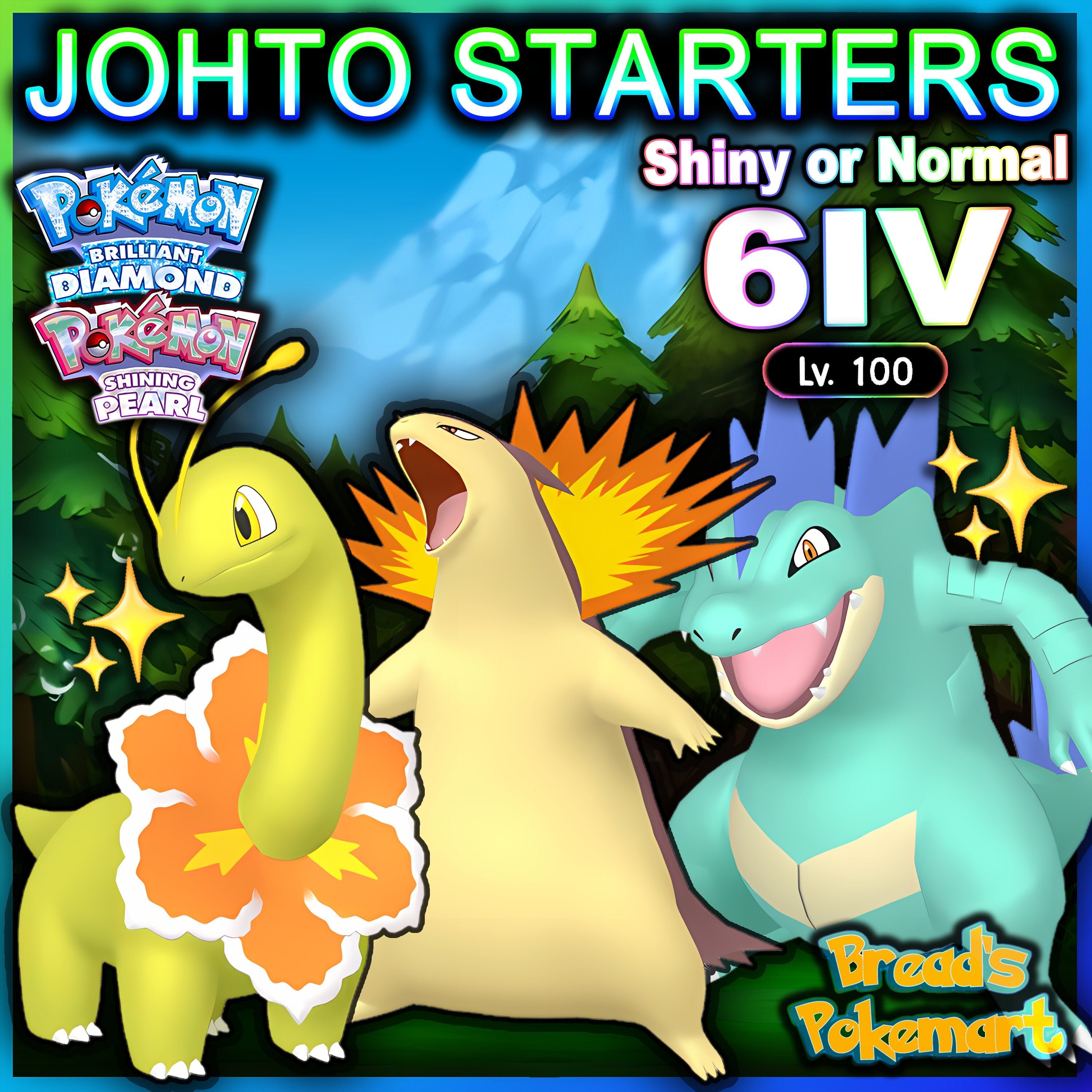 Shiny Johto Starters Evolutions