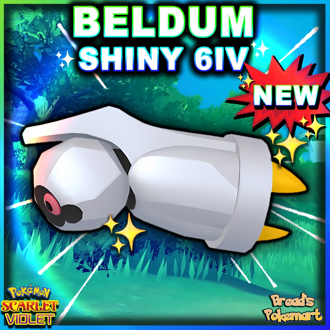 SHINY 6IV BELDUM / Pokemon Scarlet and Violet / Lv1 Ready to Raise ...