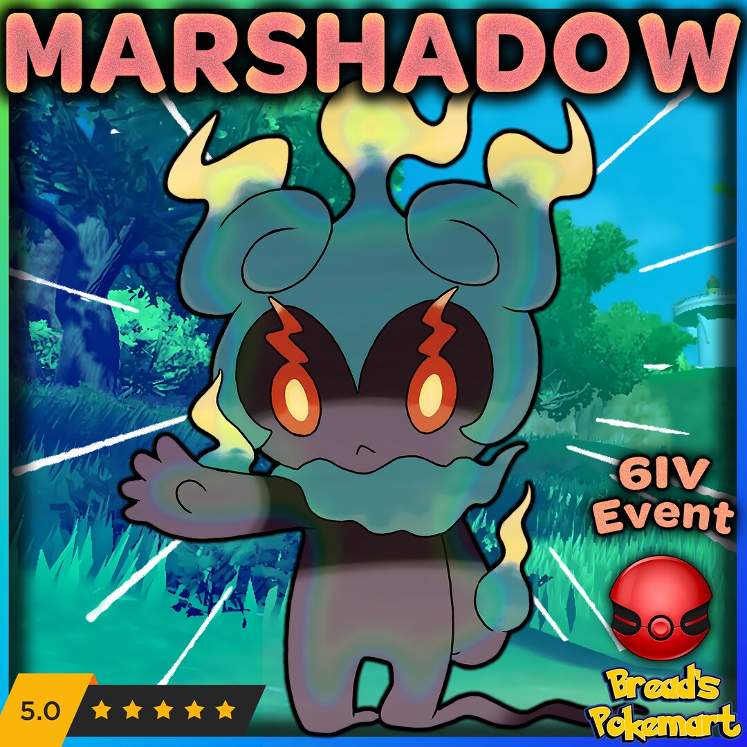 MARSHADOW 6IV Pokemon Sword and Shield Event Alolan Mythical // Ready ...