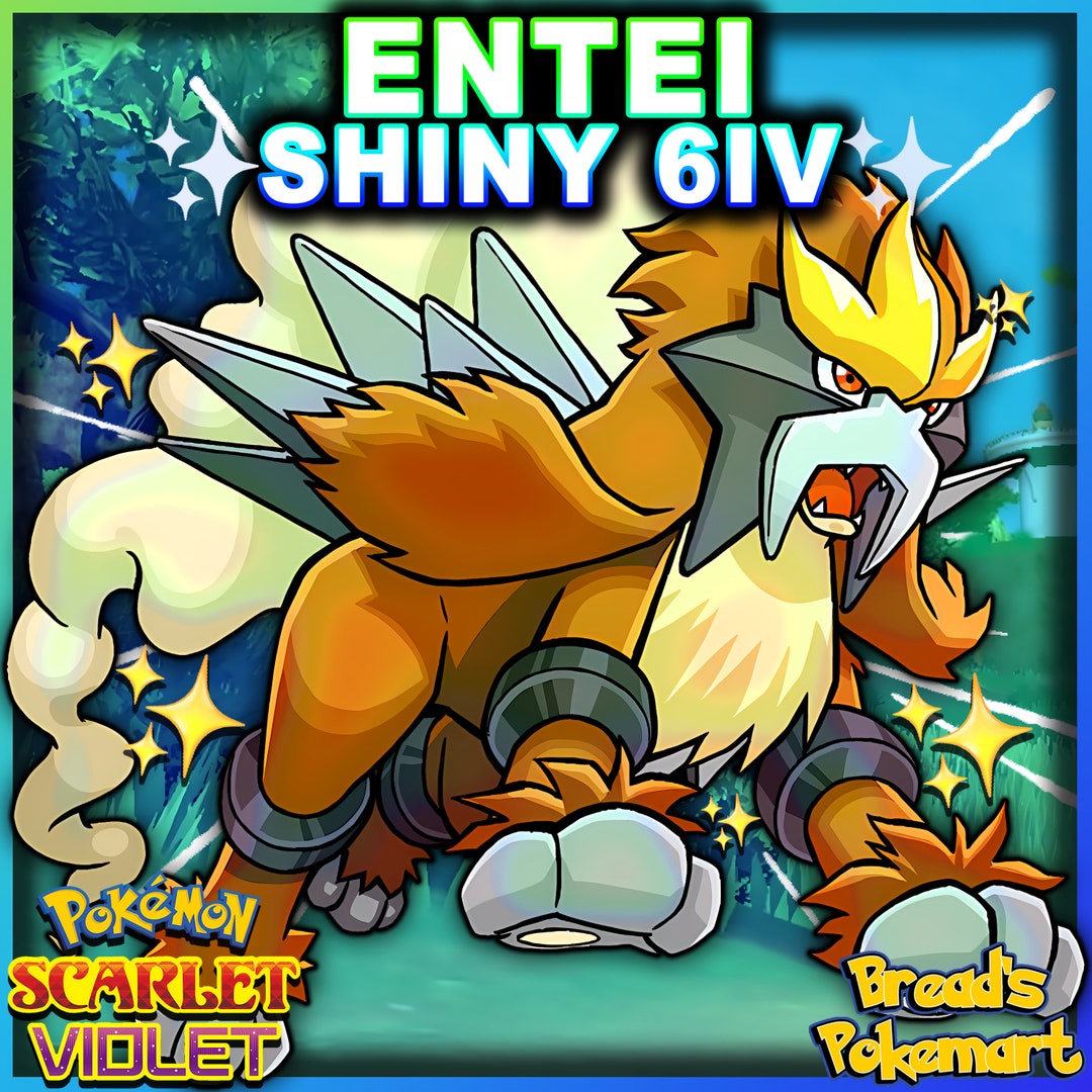 SHINY 6IV ENTEI / Pokemon Scarlet and Violet / Lv100 Johto - Etsy