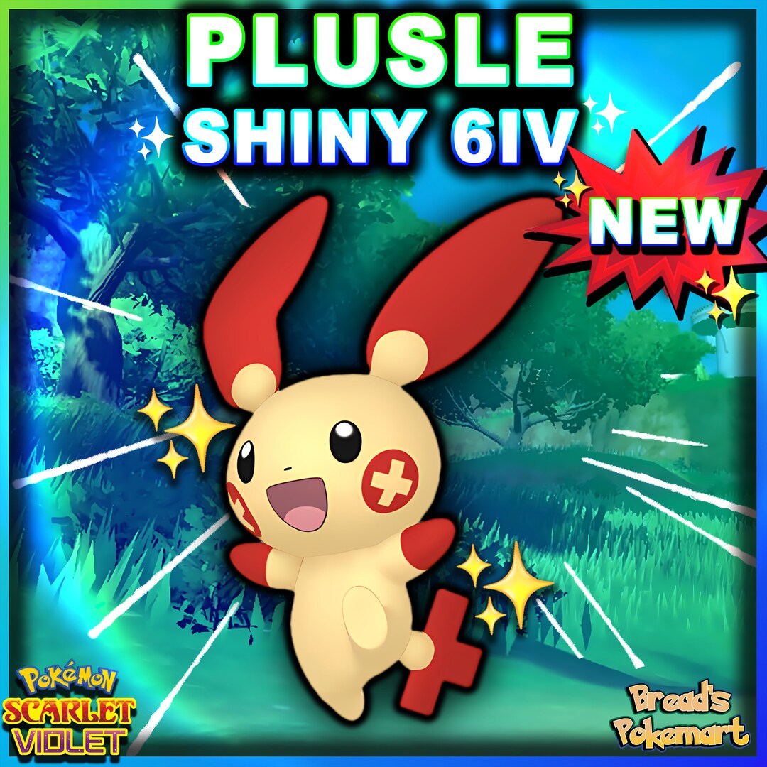 SHINY 6IV PLUSLE / Pokemon Scarlet and Violet / Lv100 - Etsy